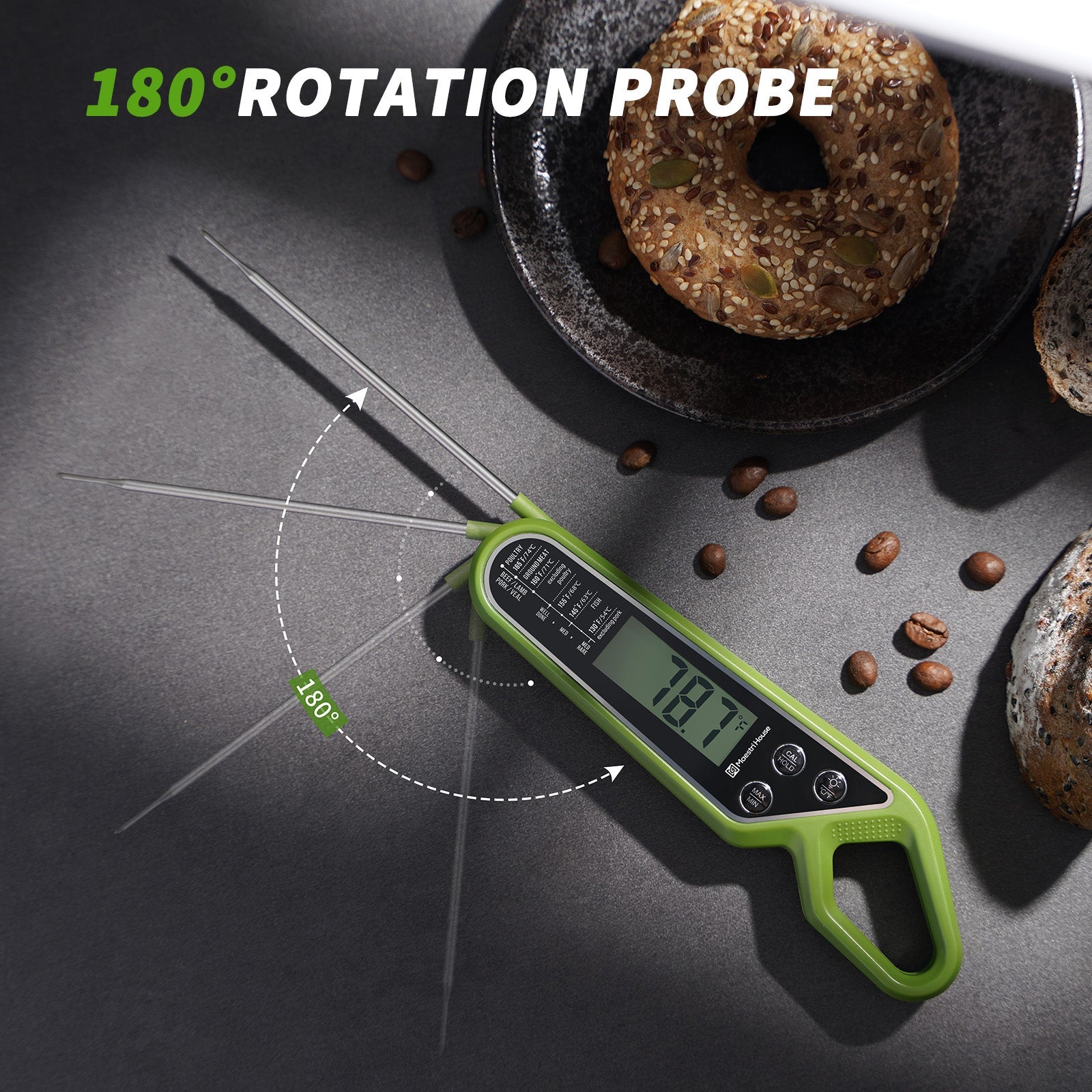 Digital Waterproof Food Thermometer | Fast Read Kitchen Tool – ProtoArc