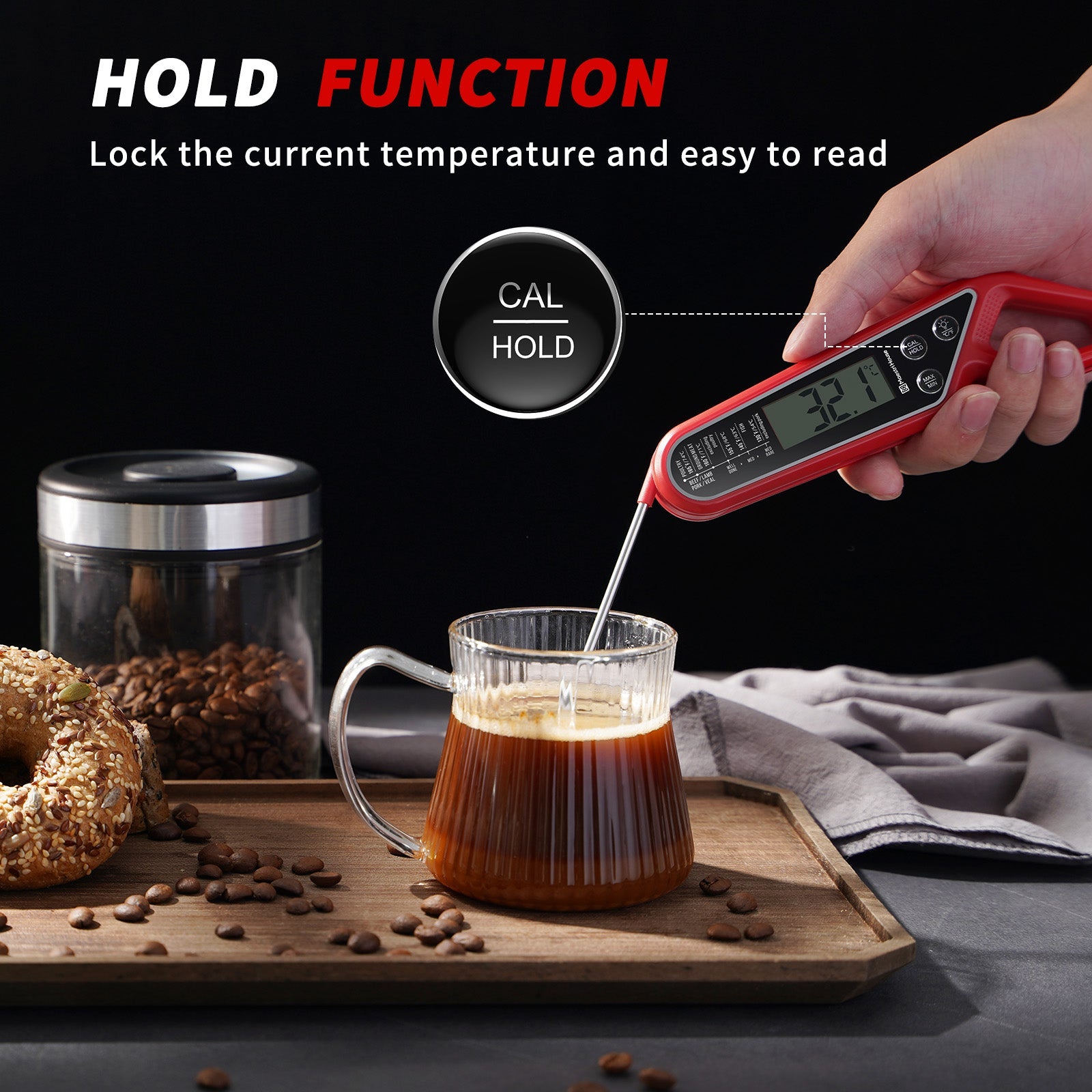 Digital Waterproof Food Thermometer | Fast Read Kitchen Tool – ProtoArc