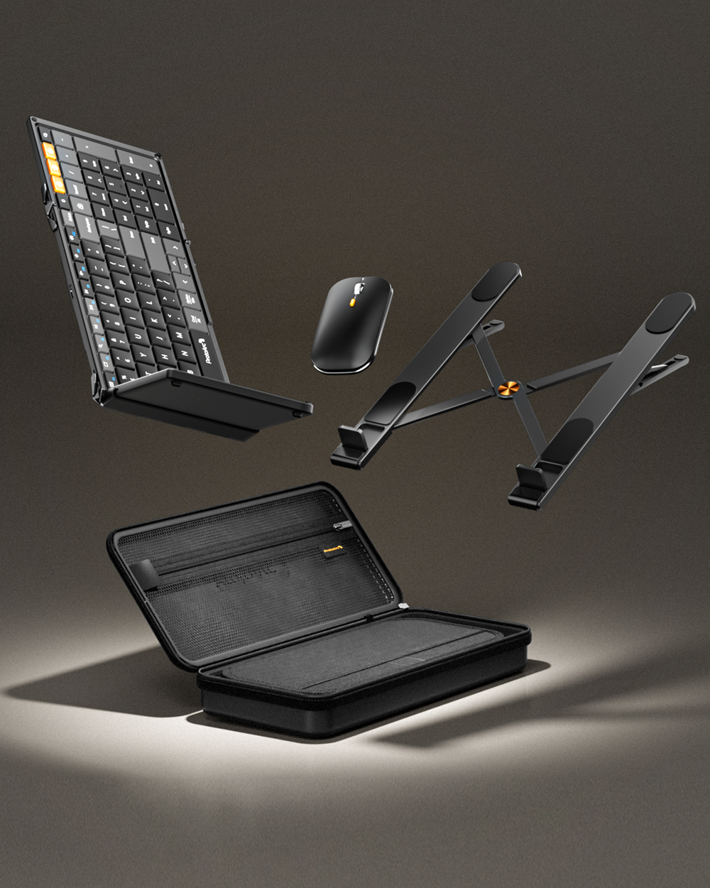 XKM01 CaseUp Foldable Keyboard & Mouse & Stand Combo
