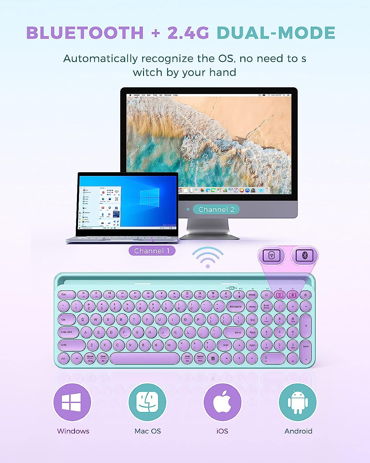 Seenda Bluetooth Keyboard with Integrated Stand – ProtoArc