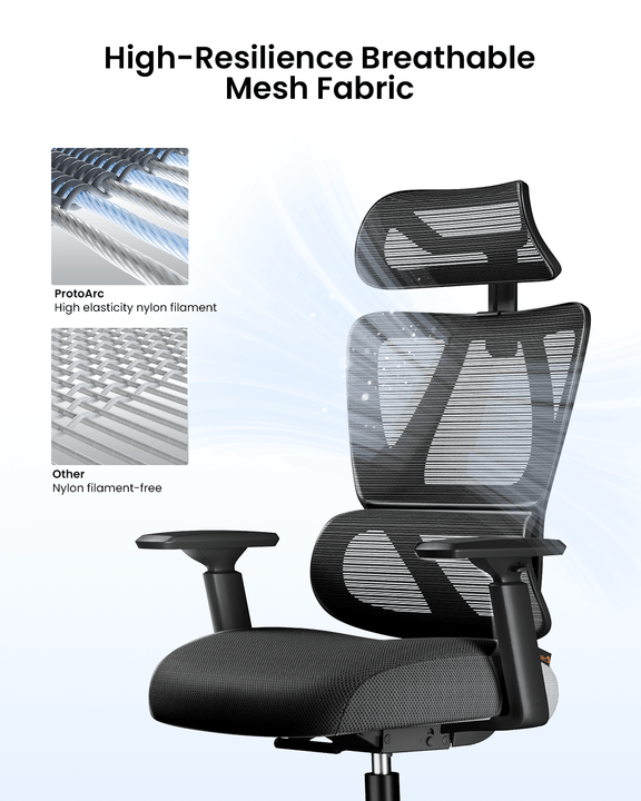 ProtoArc® EC100 Ergonomic Mesh Home Office Desk Chair with Lumbar Support