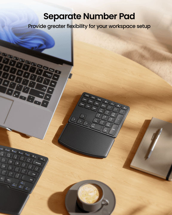 EK04 | Split Ergonomic Keyboard with Numeric Pad – ProtoArc