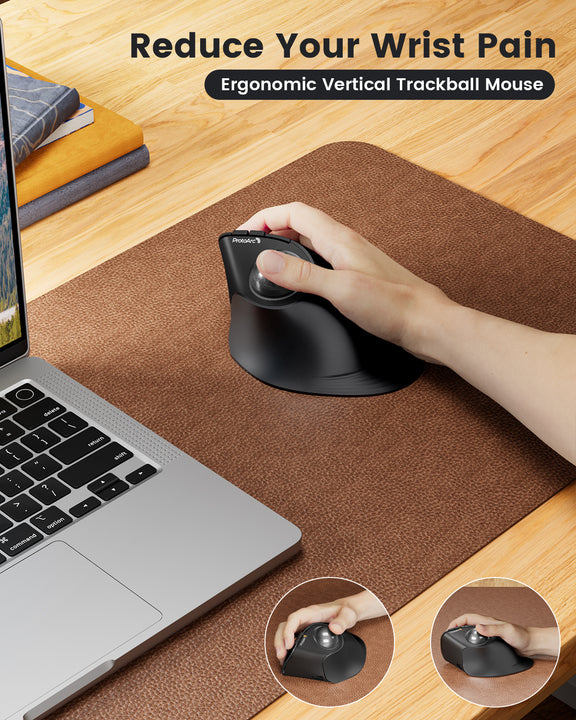 EM05 NL | Ergonomic Vertical Wireless Trackball Mouse – ProtoArc