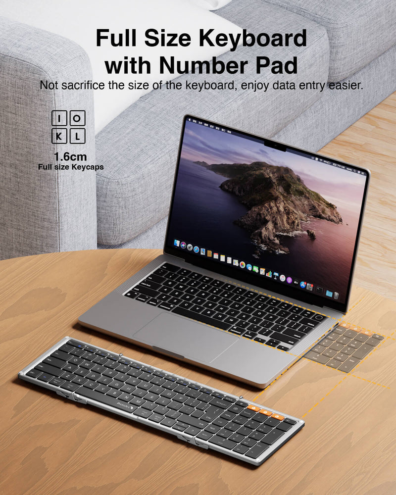 XK01 - Portable Full-Size Tri-Fold Keyboard - ProtoArc