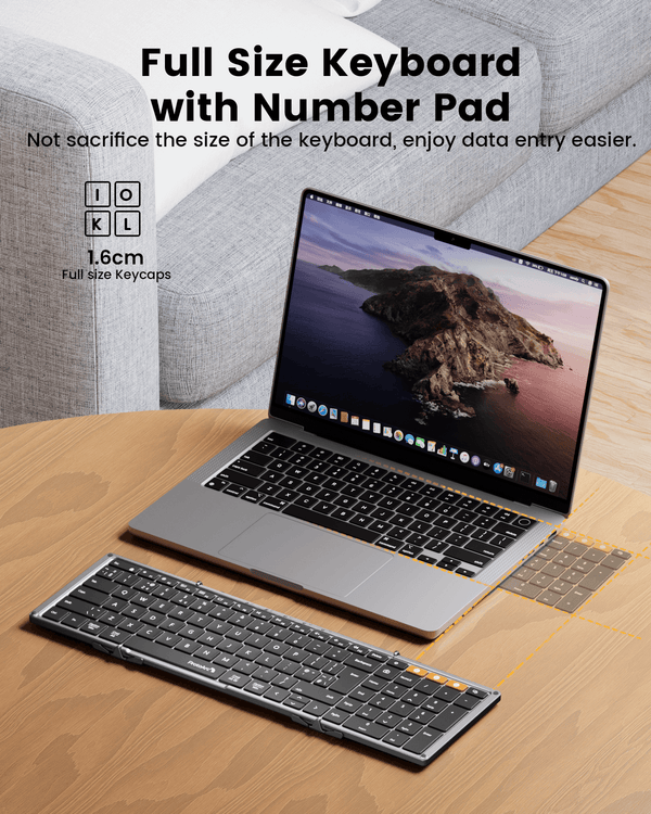 XK01 Plus - Backlit Portable Tri-Fold Keyboard - ProtoArc