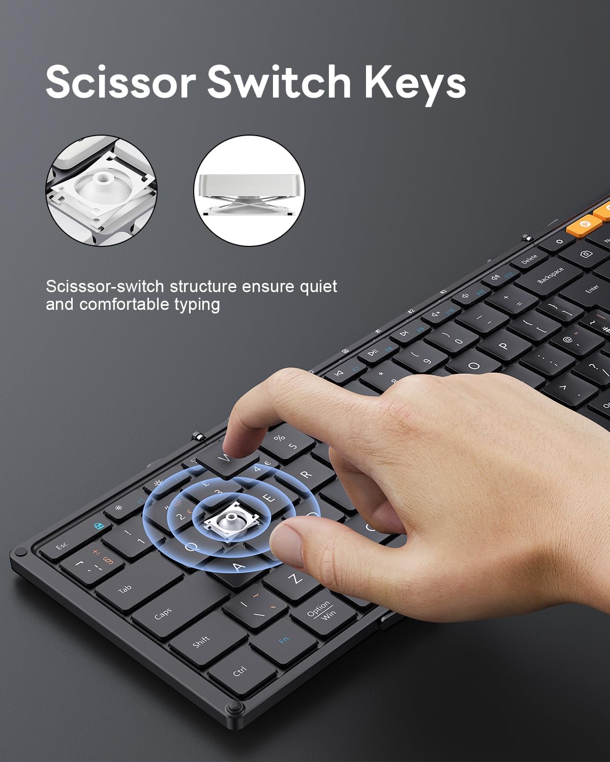 XK01 | Tri-Fold Bluetooth Keyboard UK Layout – ProtoArc