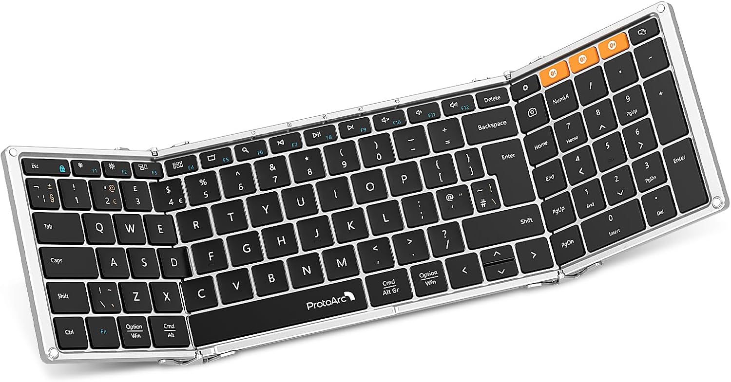 XK01 | Tri-Fold Bluetooth Keyboard UK Layout – ProtoArc