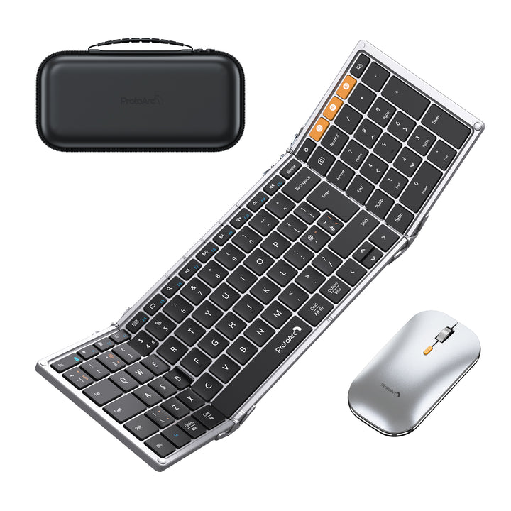 Xkm01 Tri Fold Bluetooth Keyboard And Mouse Combo Uk Protoarc